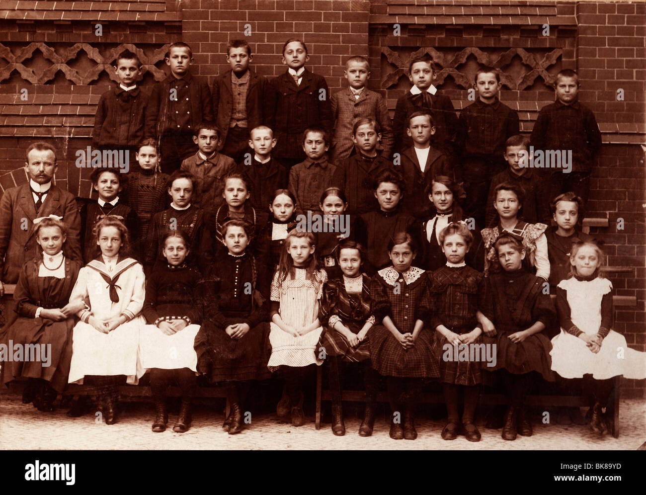 School class, historic photograph, around 1910 Stock Photo - Alamy