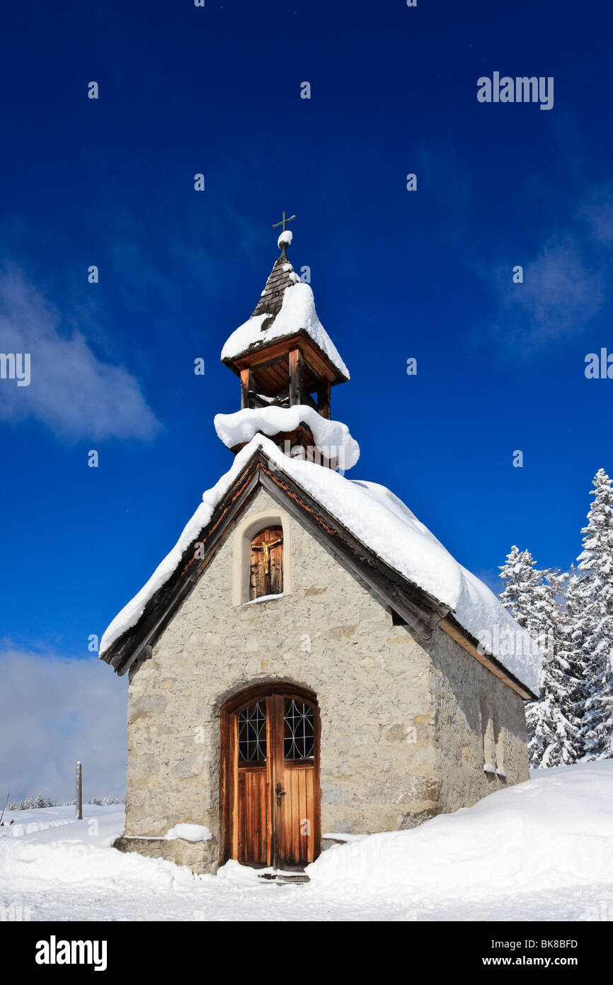 Snowy chapel in Traunstein, Bavaria, Germany, Europe Stock Photo - Alamy