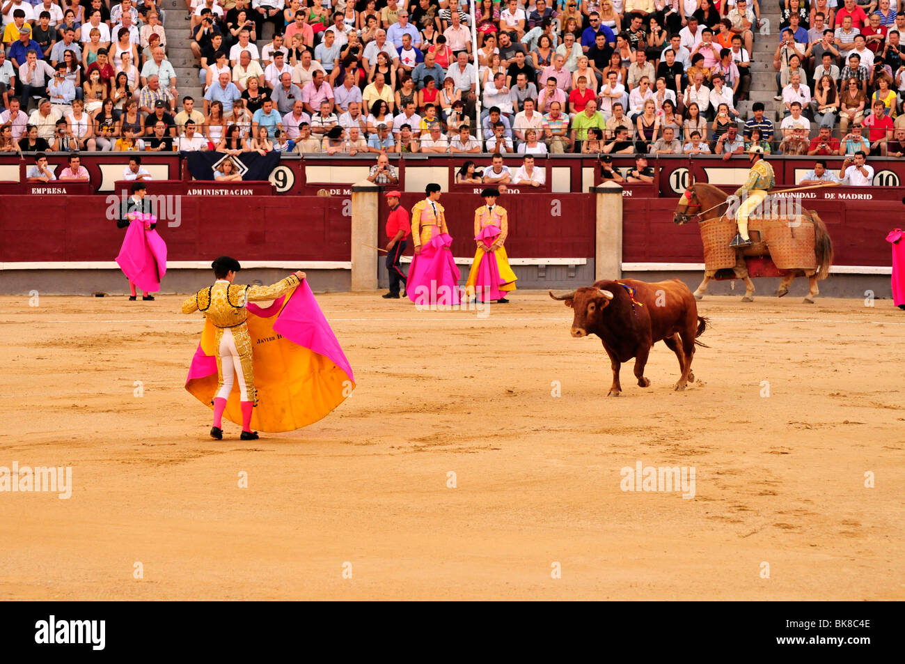 Capote bullfighter during bullfight in hi-res stock photography and ...