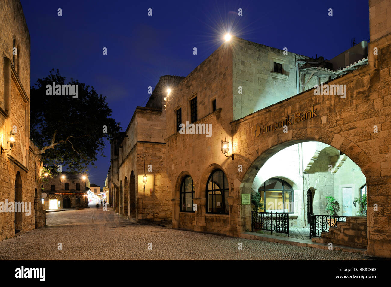Buildings on Museum Square, Platia Moussio, Rhodes Town, Rhodes, Greece ...