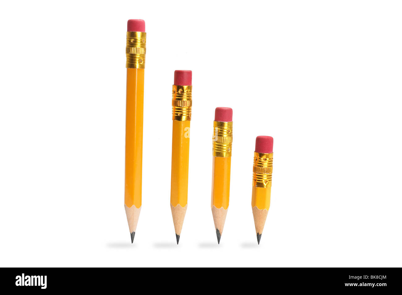 Long to short pencils hi-res stock photography and images - Alamy