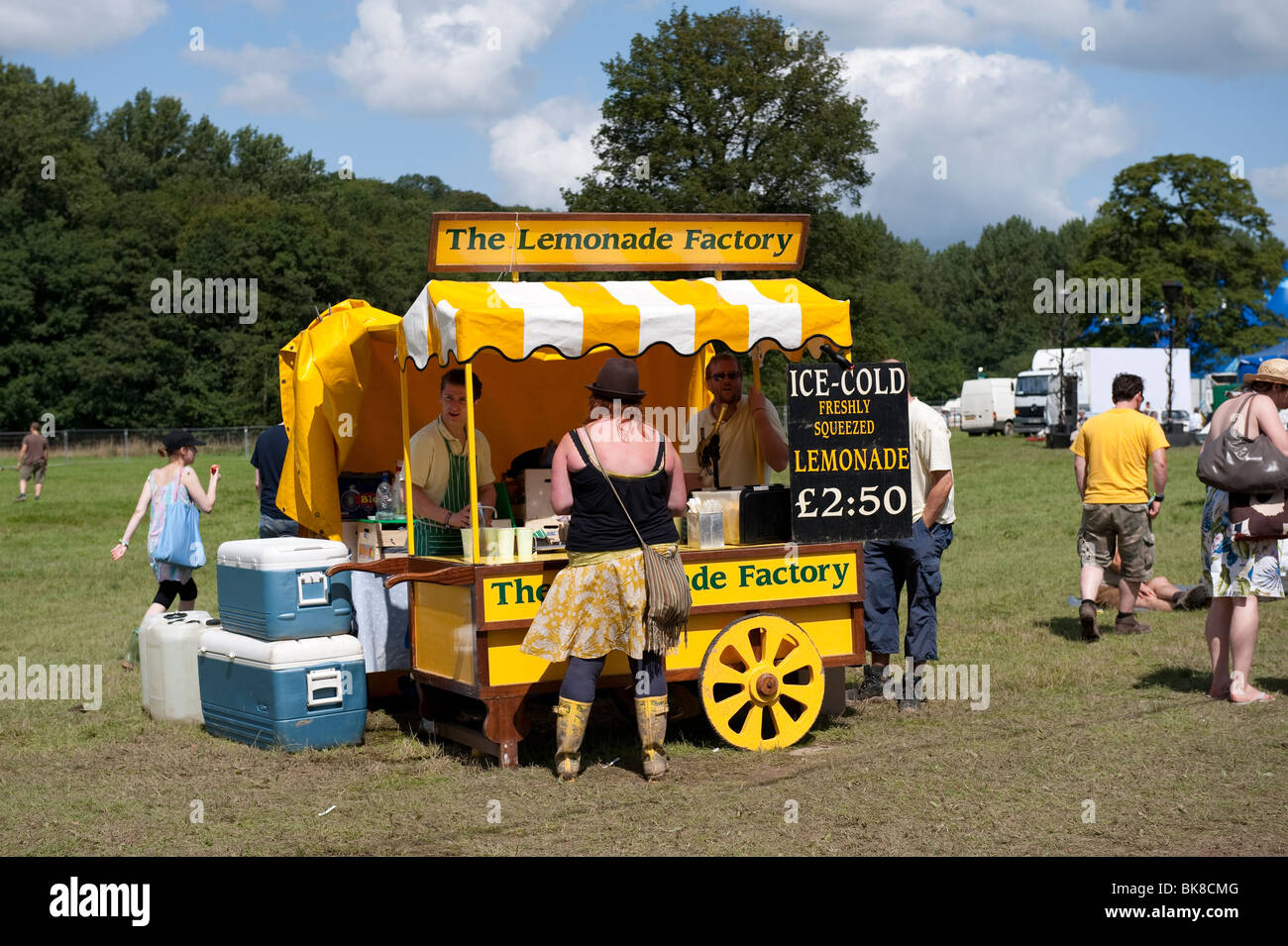 Lemonade Factory stall at festival Stock Photo - Alamy