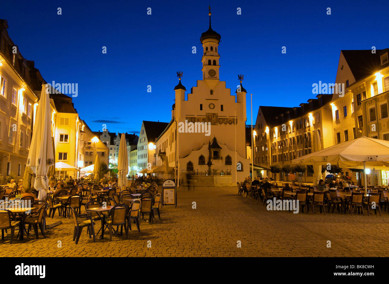 Town Hall square in Kempten, Allgaeu, Bavaria, Germany, Europe Stock ...