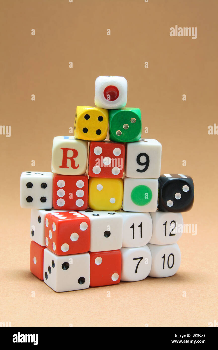 Stack of Dice Stock Photo - Alamy