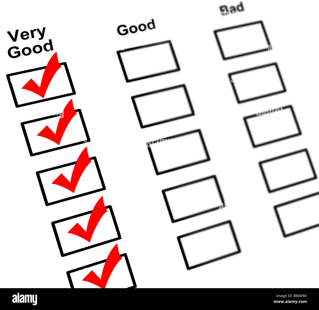 Feedback options Cut Out Stock Images & Pictures - Alamy