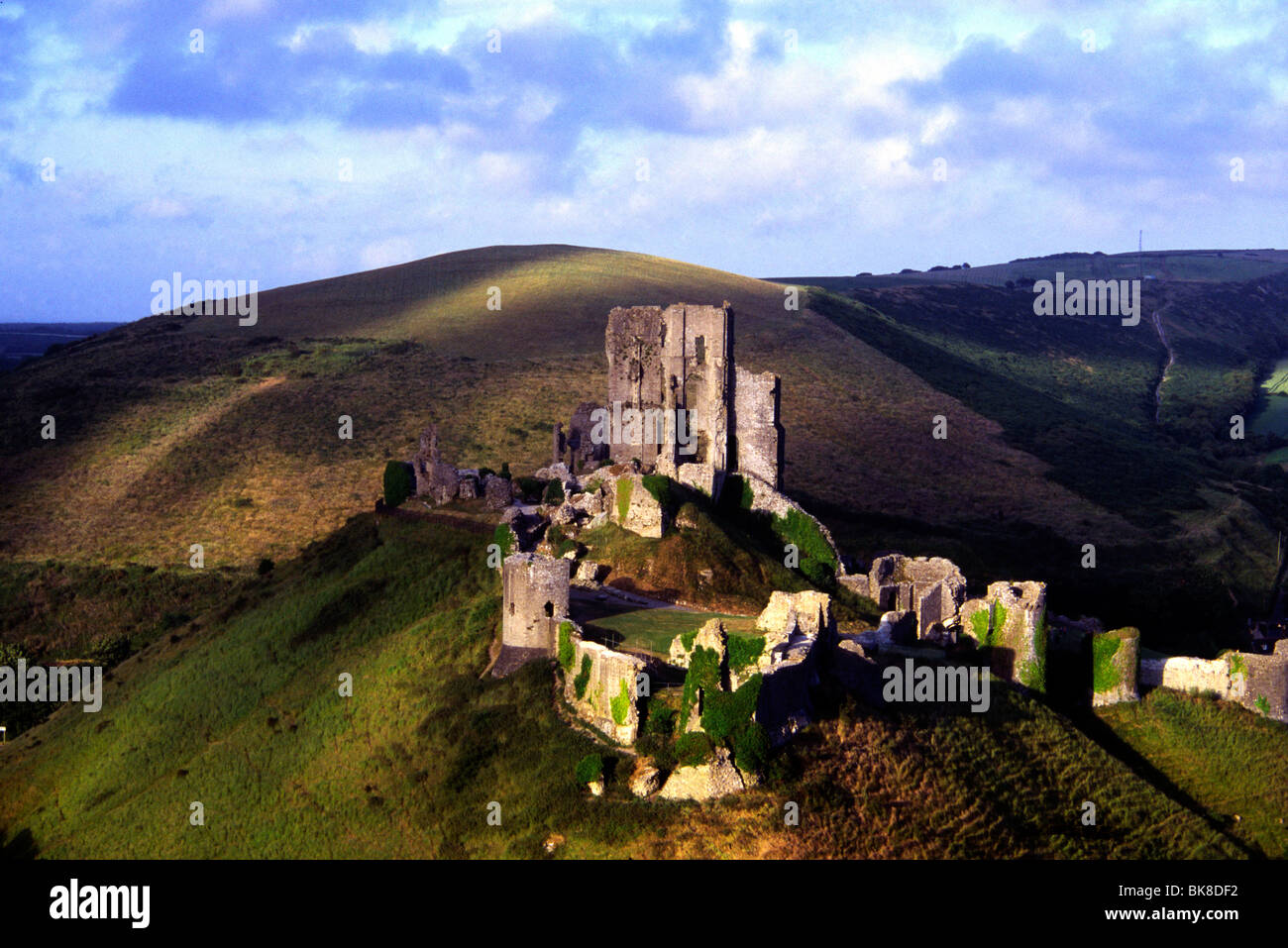 Corfe Castle, Daytime View Stock Photo - Alamy