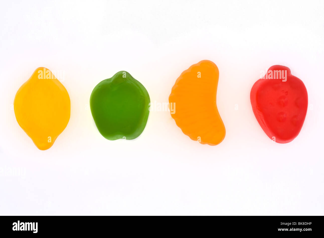 a line of fruit jelly sweets Stock Photo - Alamy