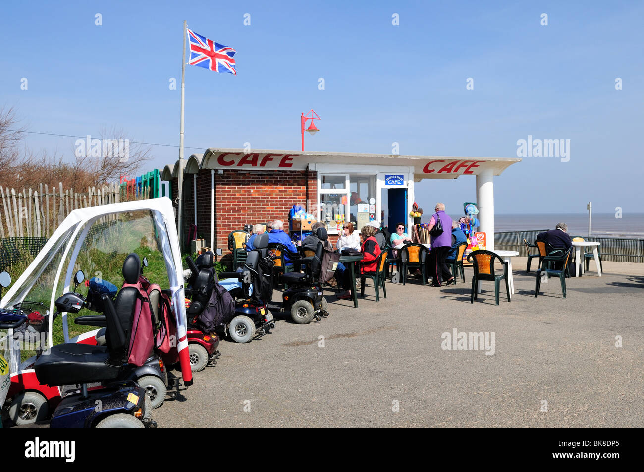 Mablethorpe Promenade Café Lincolnshire East Coast Seaside Town Stock ...