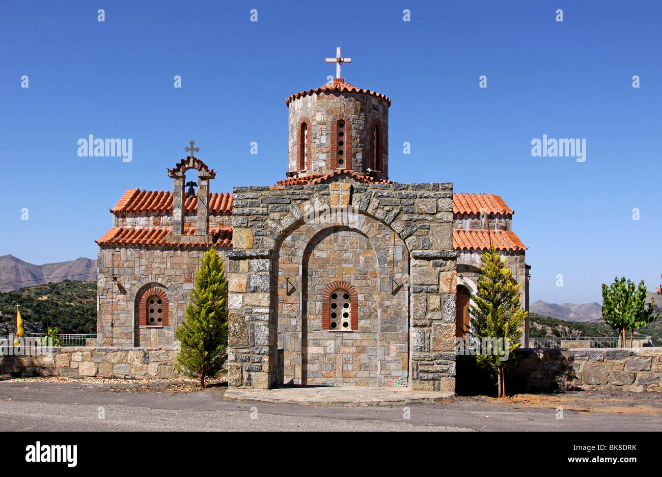 Church, mountain village Axos, Crete, Greece, Europe Stock Photo - Alamy