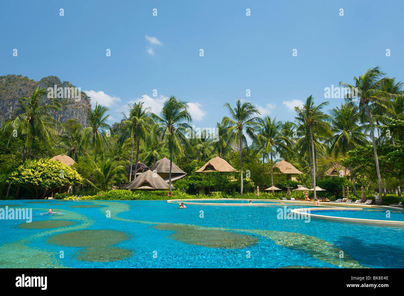 Swimming pool of the Rayavadee Resort, Krabi, Thailand, Asia Stock ...