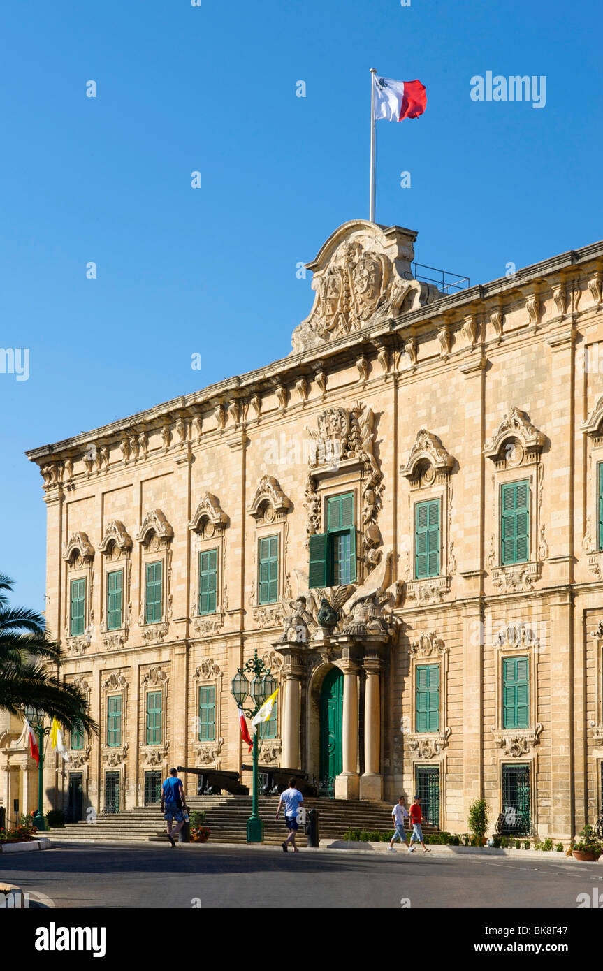 Castille and Leon Auberge in Valletta, Malta, Europe Stock Photo - Alamy