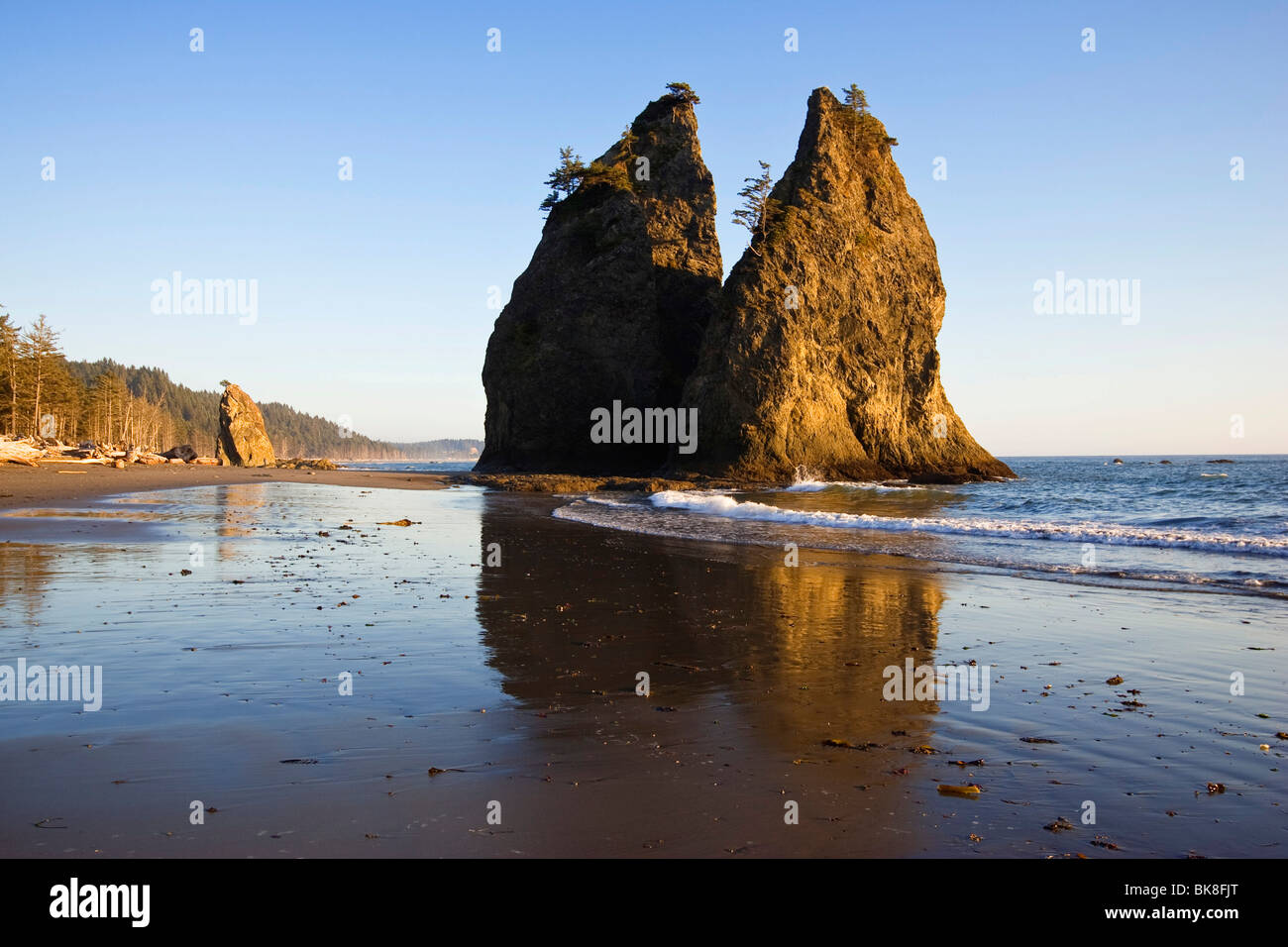 Sea stacks, Rialto Beach, West Coast, Olympic Peninsula, Olympic ...