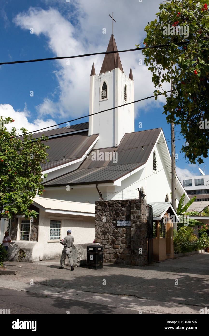 St. Paul's Church in Albert Street, the capital city of Victoria, Mahe ...