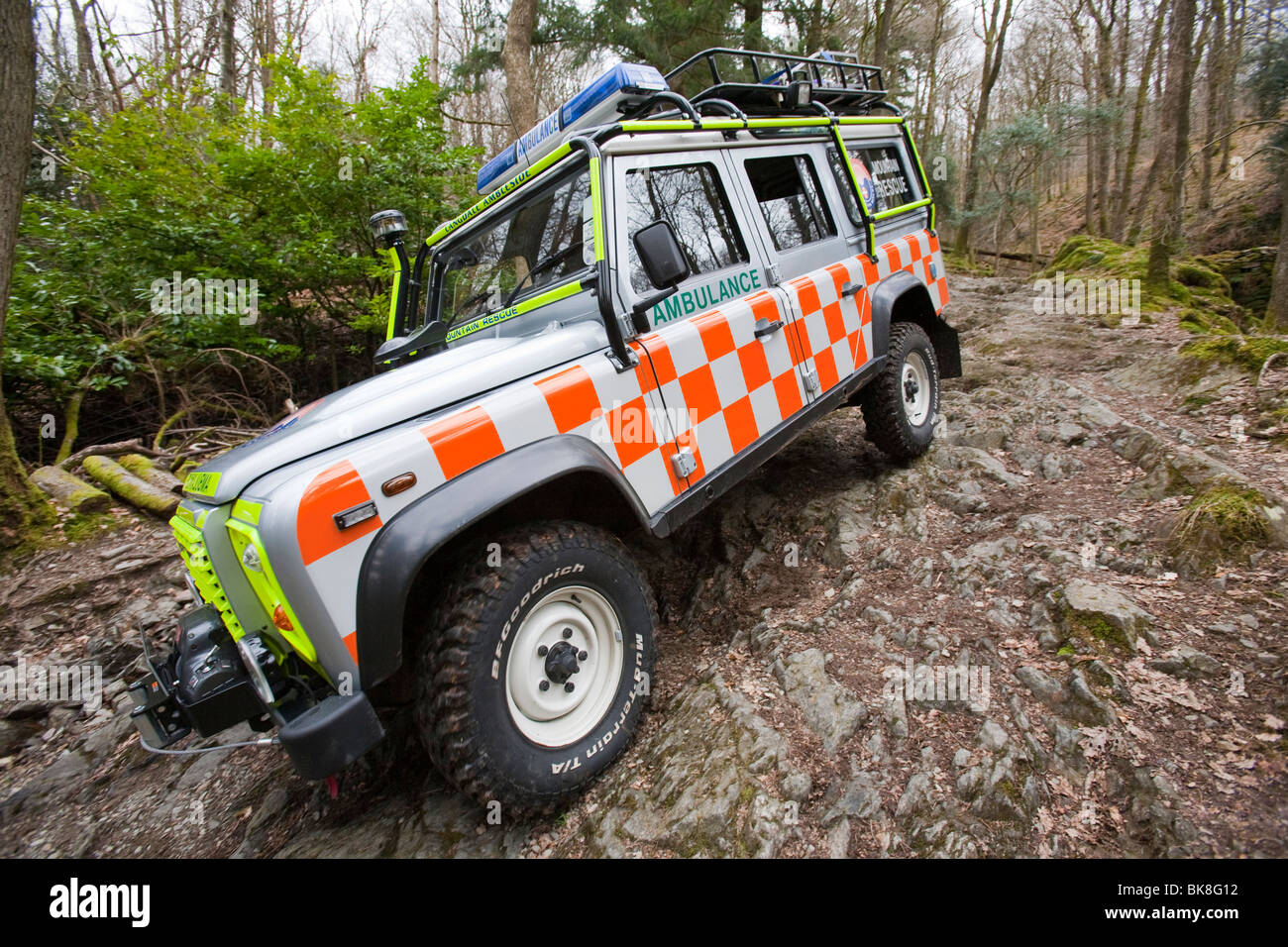 Langdale/Ambleside mountain Rescue Team Landrover off road on a ...
