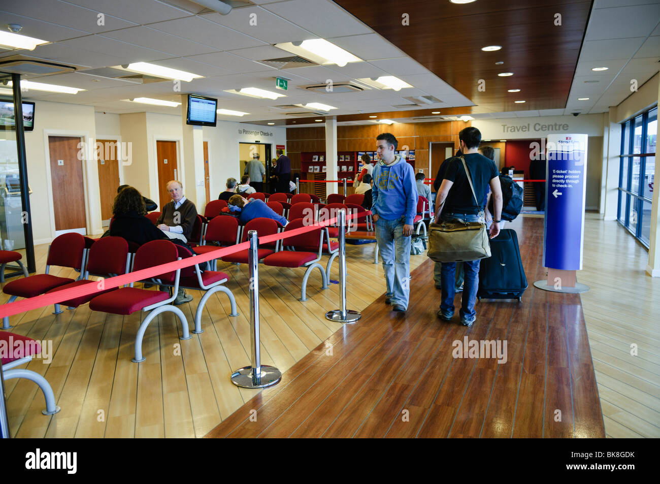 Inside Stena Line's new passenger ferry terminal, Belfast Stock Photo ...