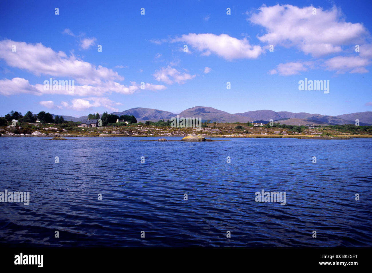 Ireland's atlantic coastline near the town of Sneem, as seen from a ...