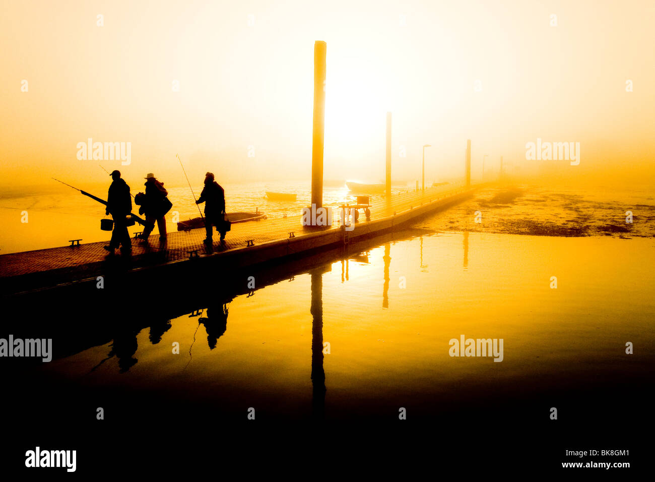 Fishing boat in mist hi-res stock photography and images - Alamy