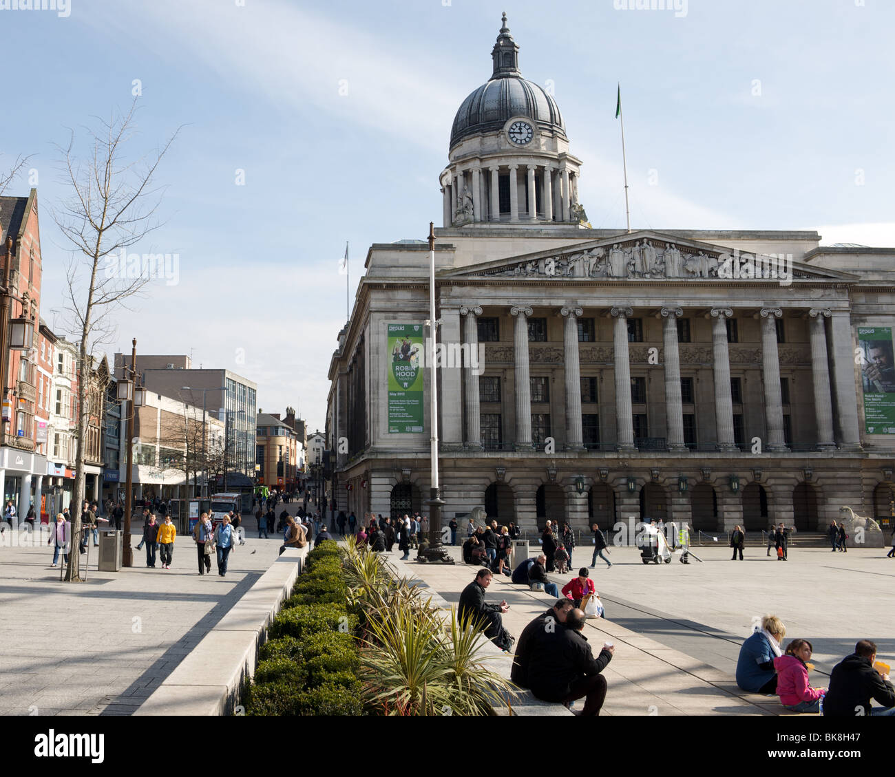 Nottingham town hall, Old Market Square, Nottingham, England Stock ...
