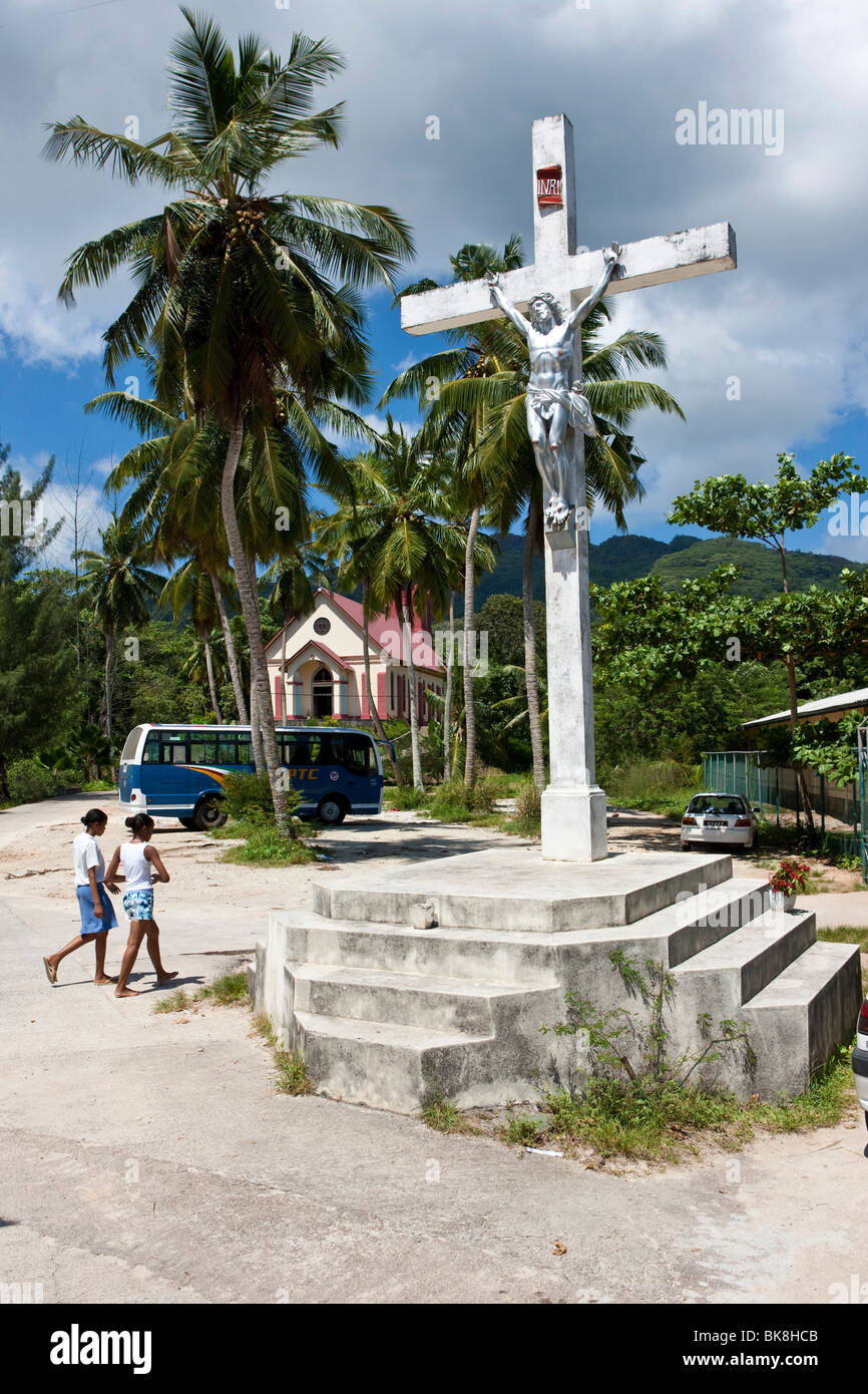 Church at Anse Boileau, Mahe Island, Seychelles, Indian Ocean, Africa ...