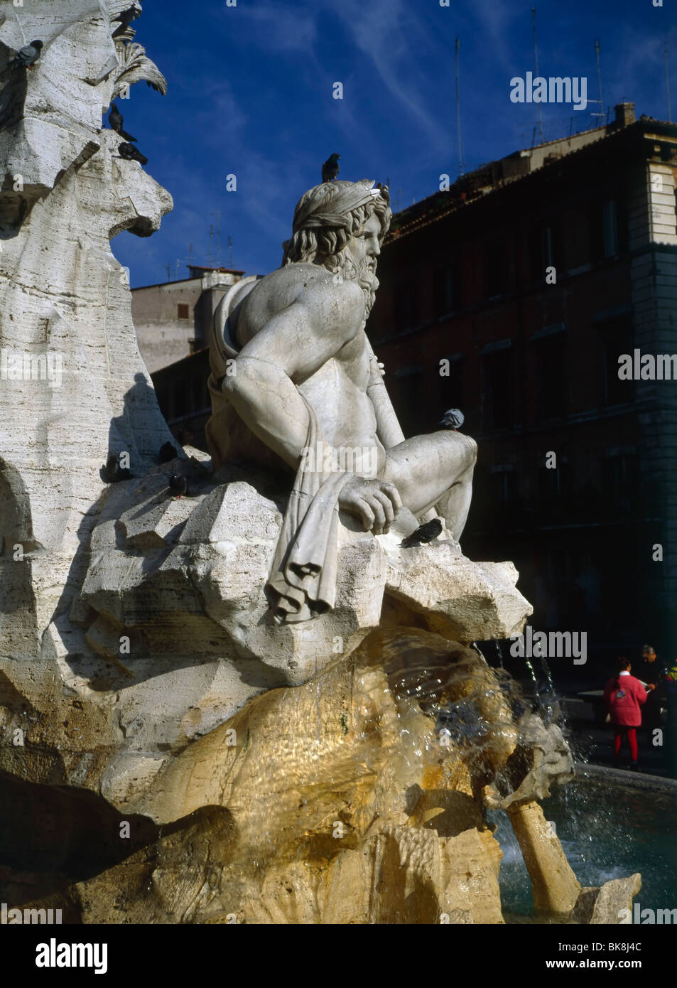 Water Fountain of the four Rivers by Bernini Stock Photo - Alamy
