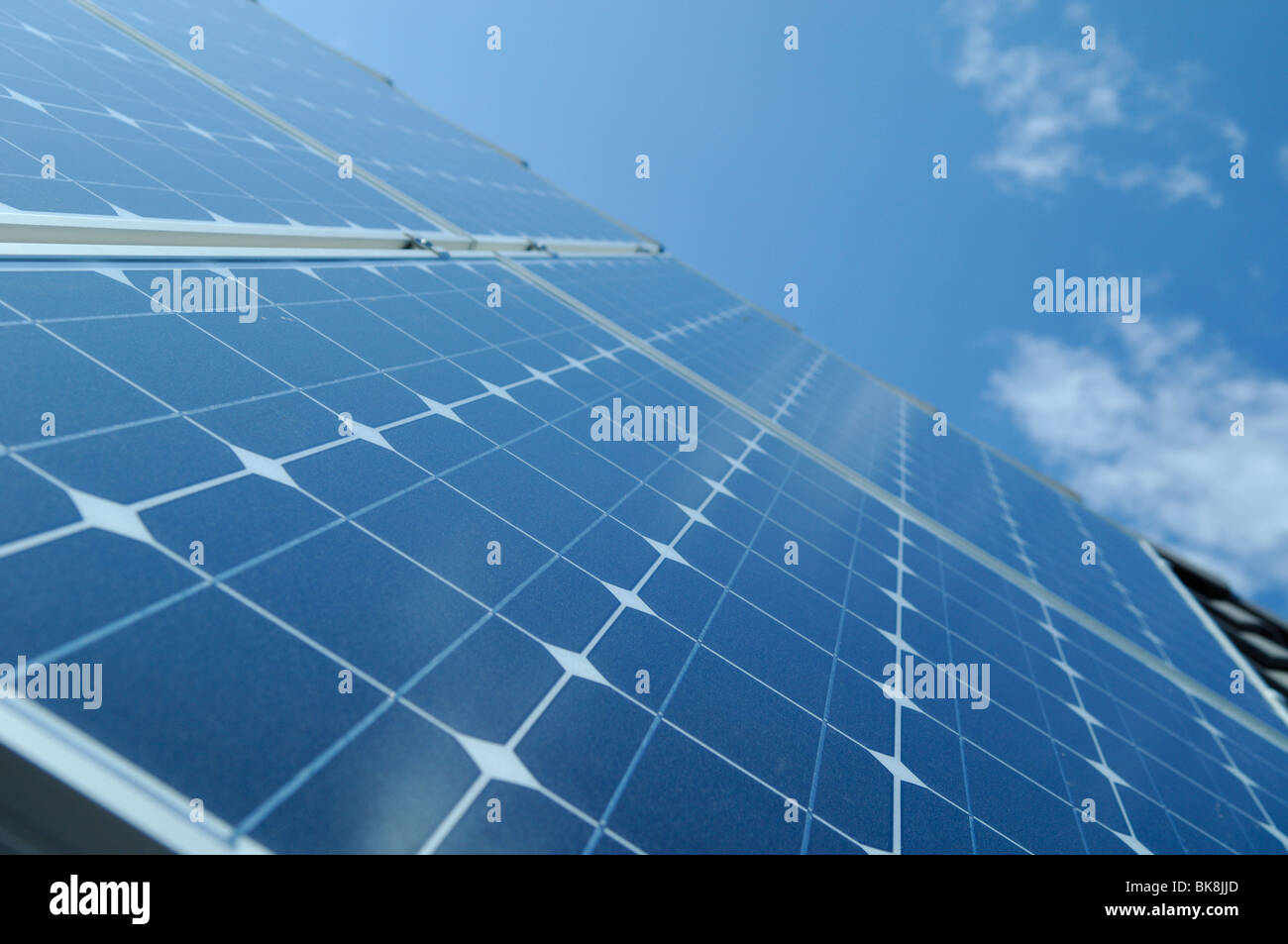 Black tinted polycrystalline silicon photo-voltaic solar panel mounted ...