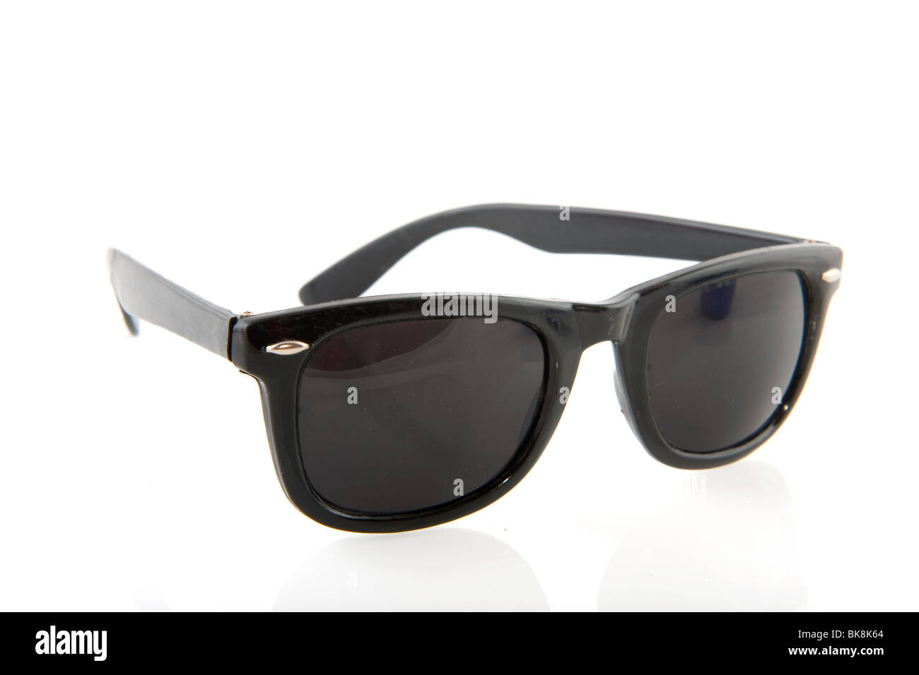 simple black sunglasses isolated over white Stock Photo - Alamy