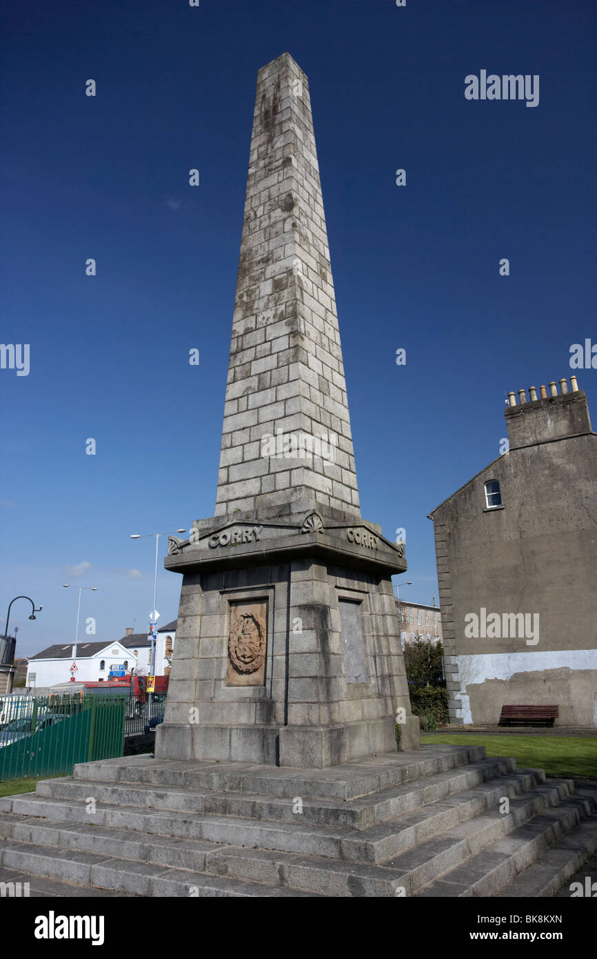 the Corry monument obelisk dedicated to Trevor Corry a local magistrate ...