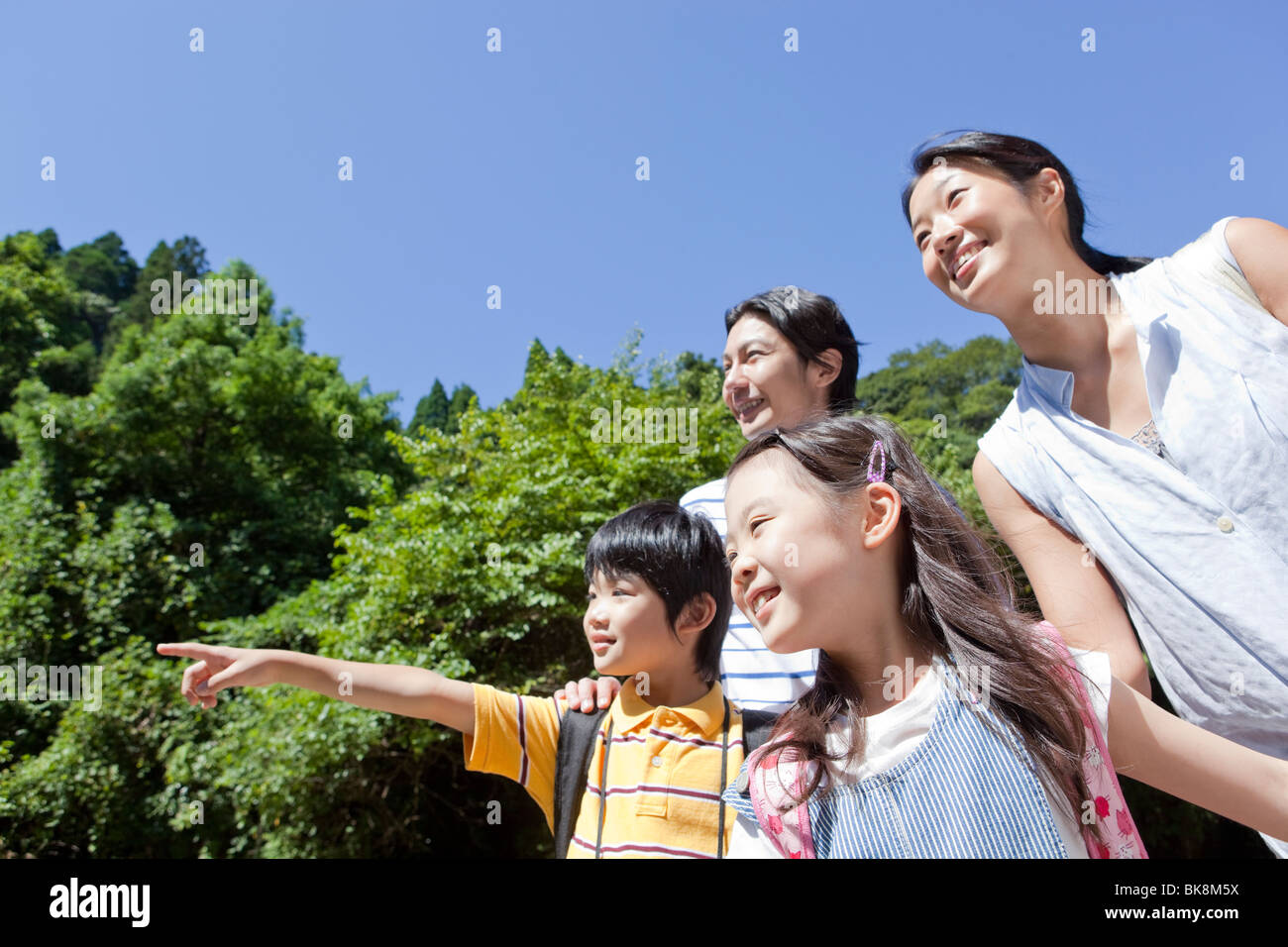 Family Standing Outdoor Stock Photo - Alamy