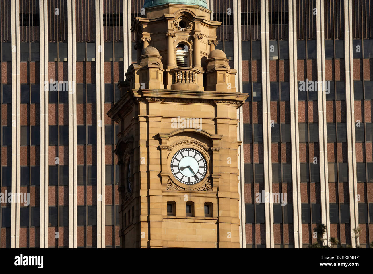 Historic Clock Tower, General Post Office, and Modern Office Building ...