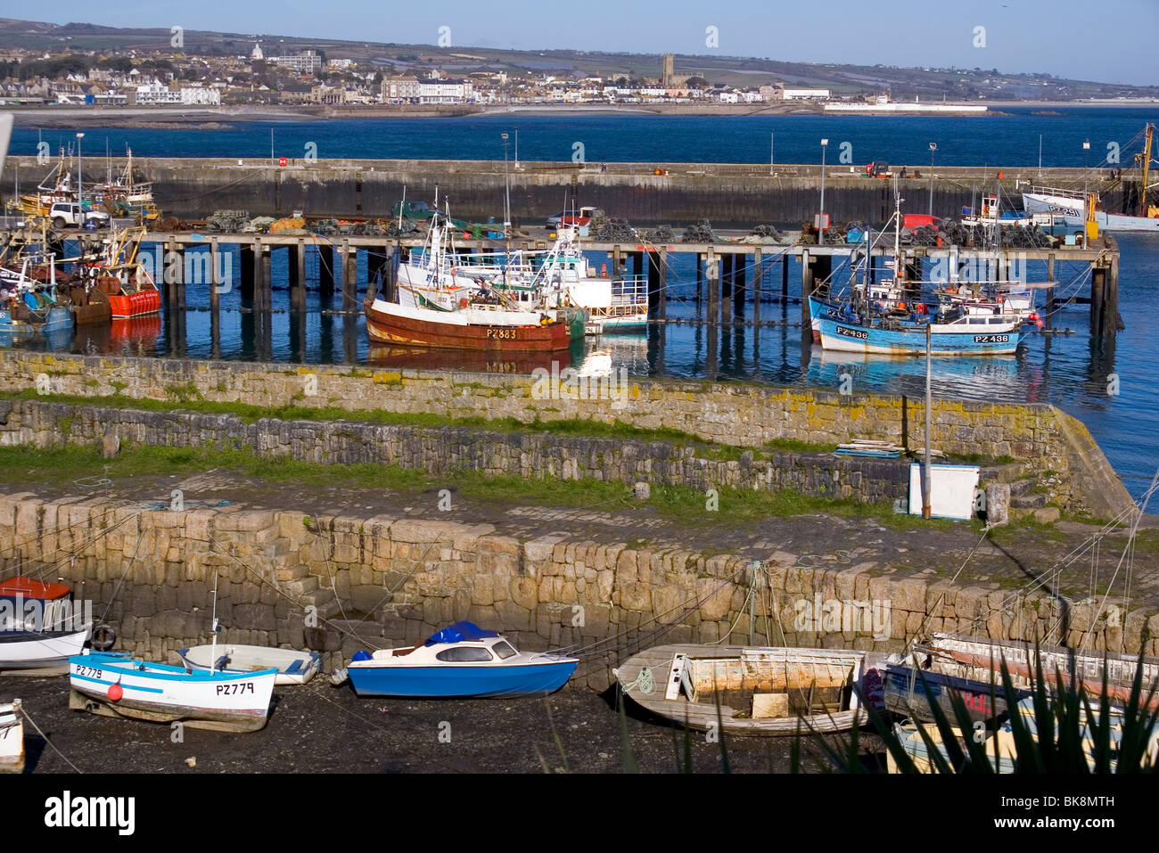 Newlyn Harbour, Quayside Stock Photo - Alamy