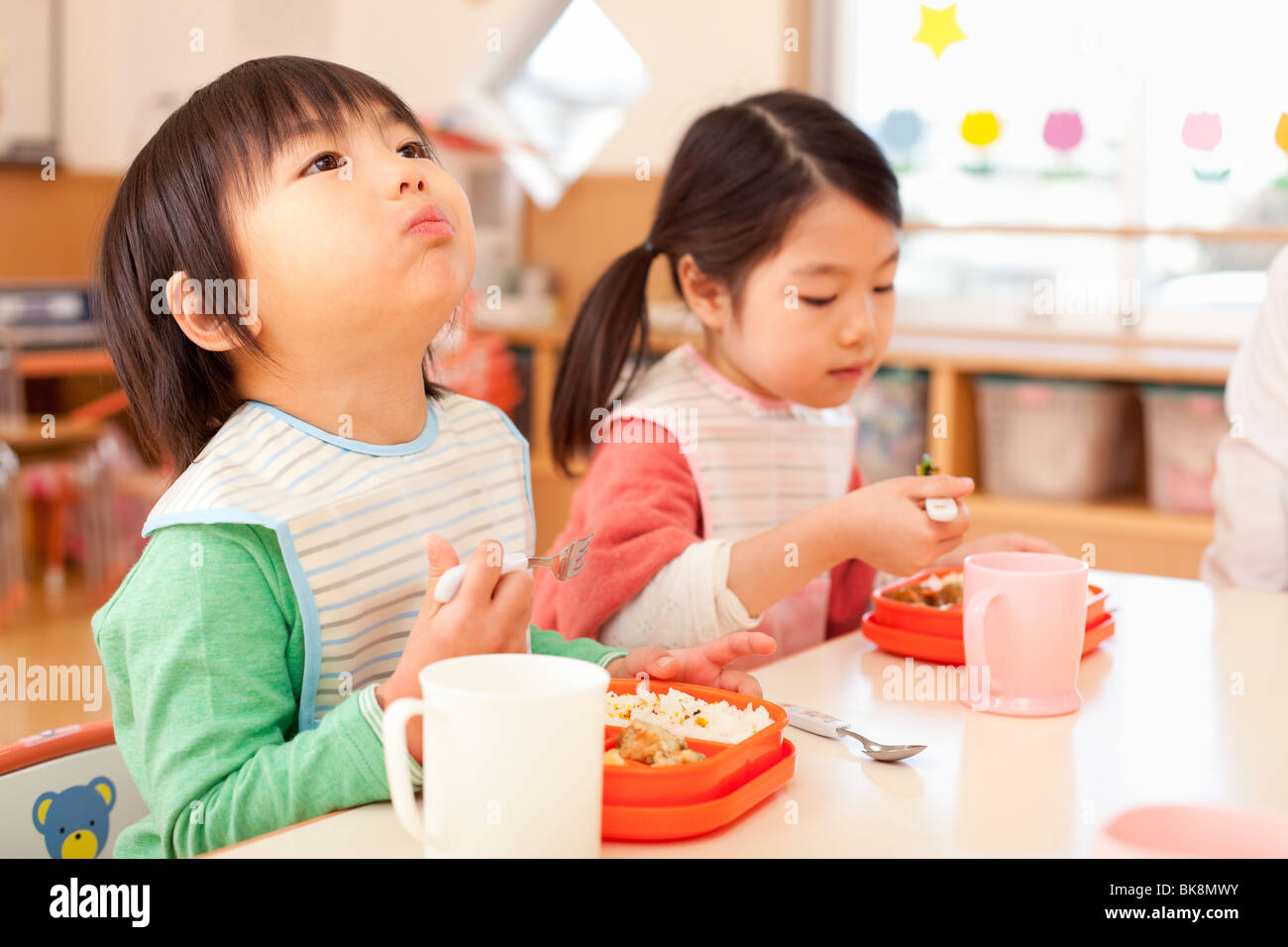 Children Eating School Lunch Stock Photo - Alamy