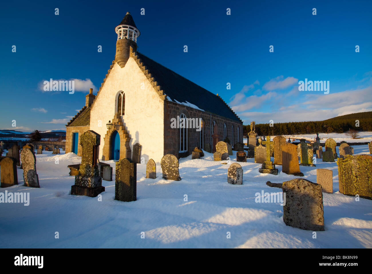 Scotland, Scottish Highlands, Cairngorms National Park. The Old Kirk at ...