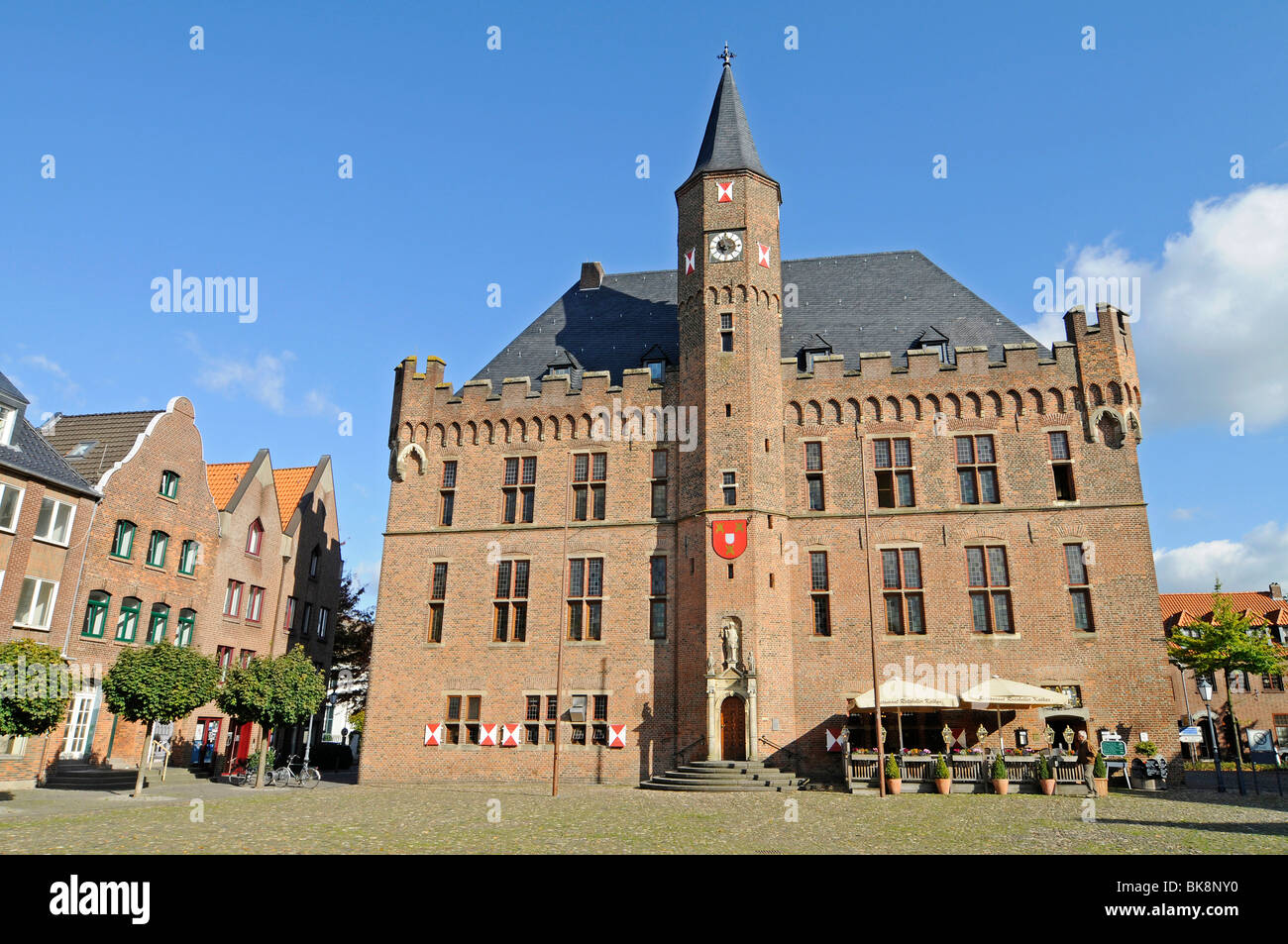 Gothic town hall, town hall square, brick building, historic building ...
