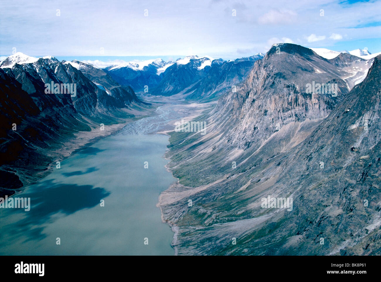 Aerial view pangnirtung fiord overlord hi-res stock photography and ...