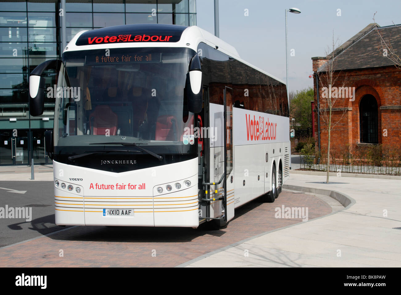 Labour battle bus ferrying journalists around the country following ...