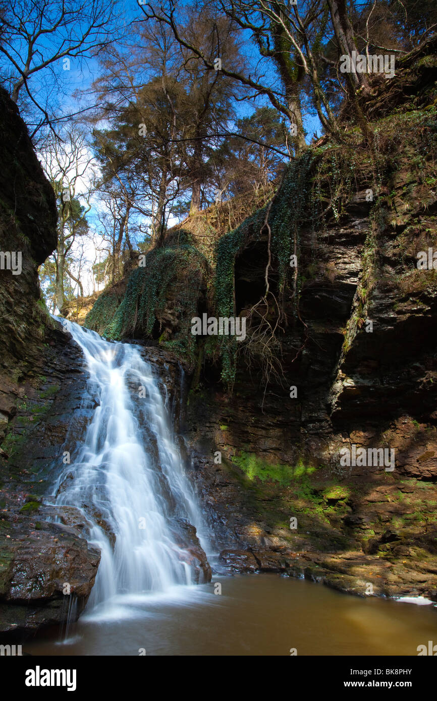 England, Northumberland, Hareshaw Linn. Hareshaw Linn is a spectacular ...