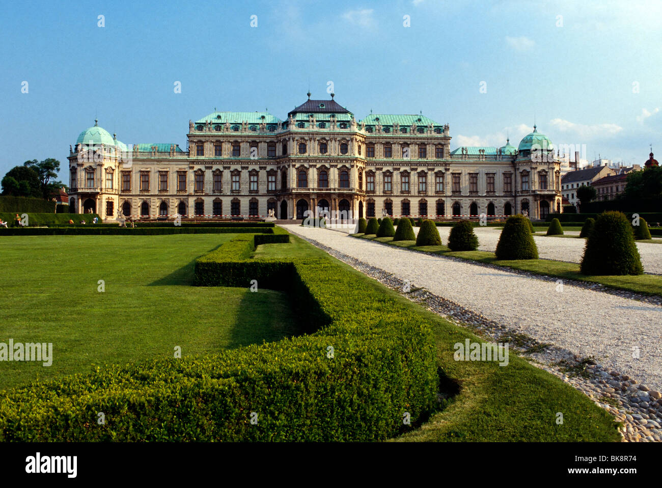 Belvedere Palace, Baroque style architecture, Vienna, Austria Stock ...