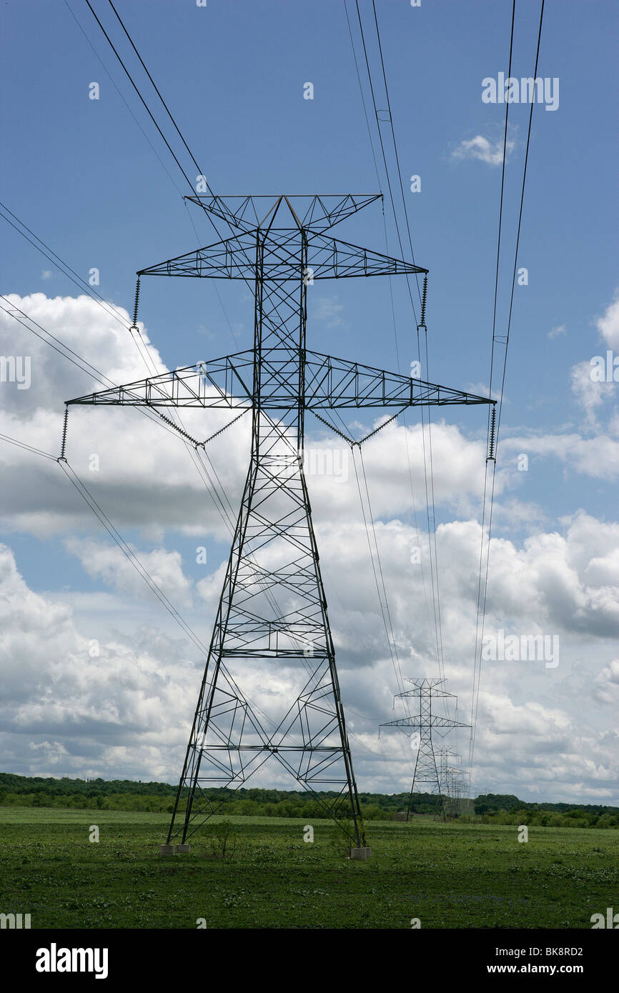 USA, Texas, Power lines Stock Photo - Alamy