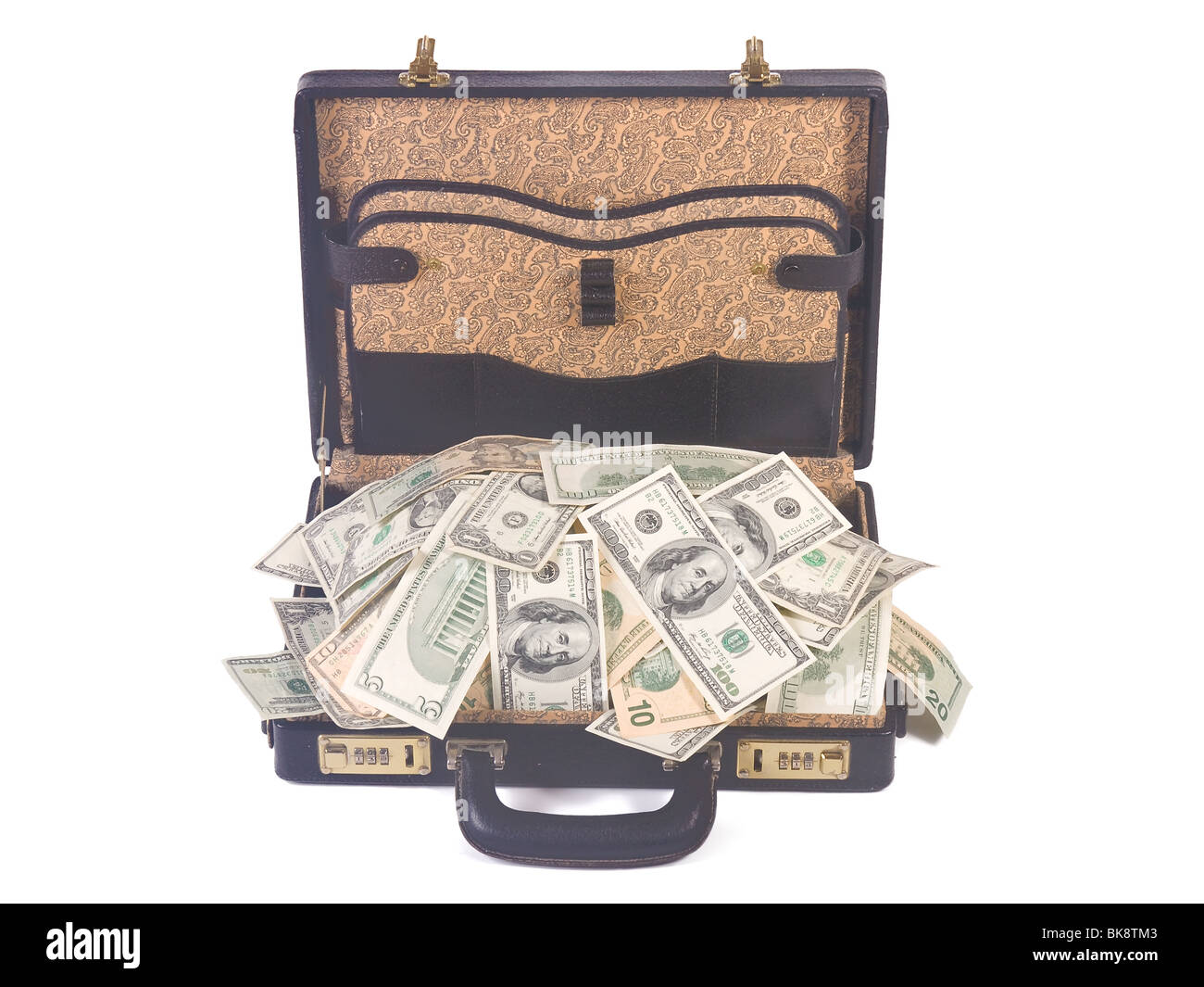 suitcase full of money Stock Photo - Alamy