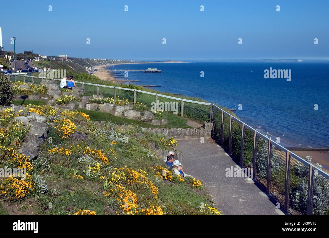 Bournemouth cliff path Stock Photo - Alamy