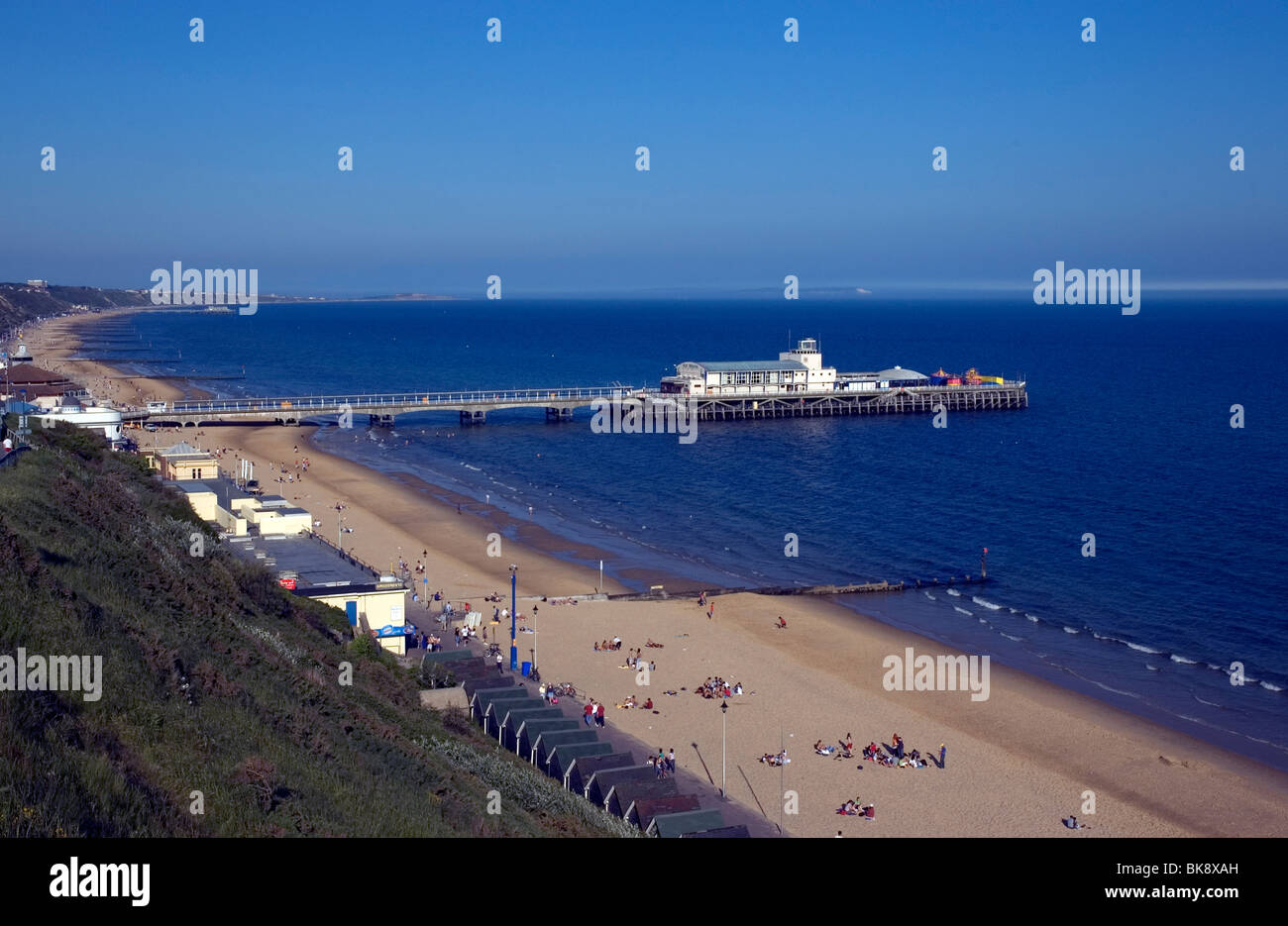 Bournemouth Beach & Pier From Cliff Stock Photo - Alamy