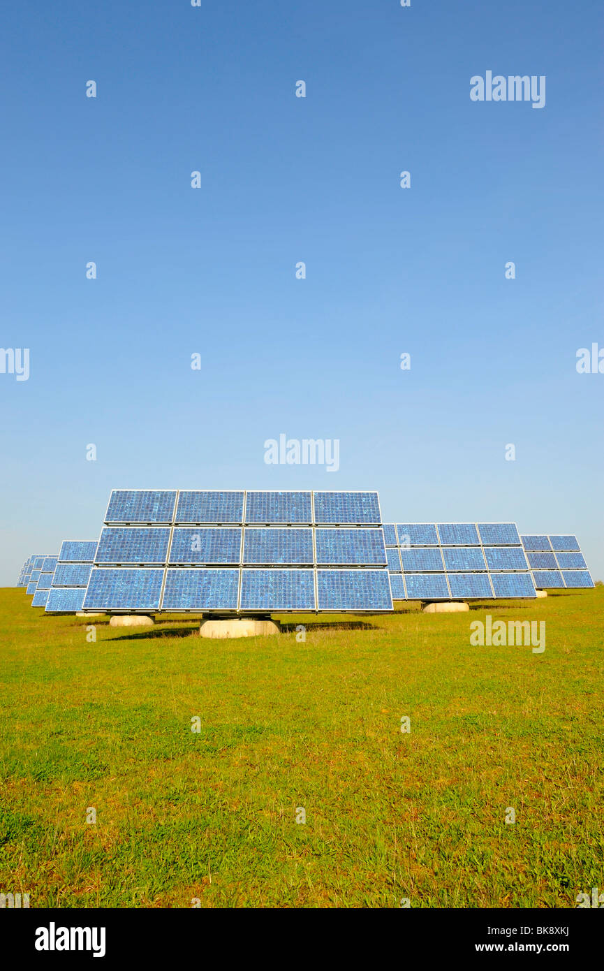 Solar electricity plant, solar panels Stock Photo - Alamy