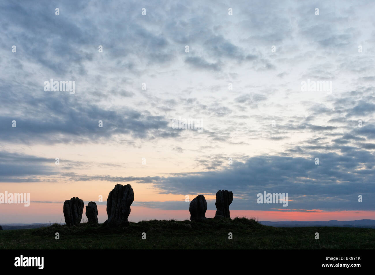 Duddo Stone Circle, Northumberland, England, UK. Also known as Duddo ...