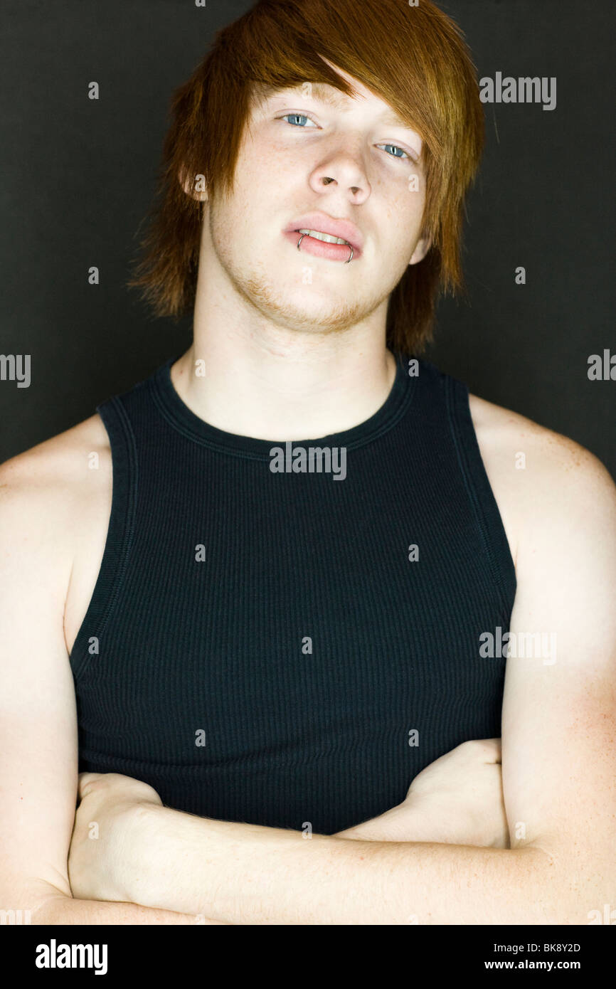 Punk teenage boy standing hi-res stock photography and images - Alamy