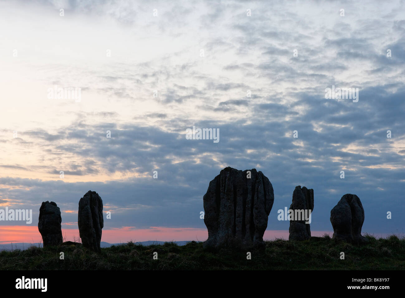 Duddo Stone Circle, Northumberland, England, UK. Also known as Duddo ...