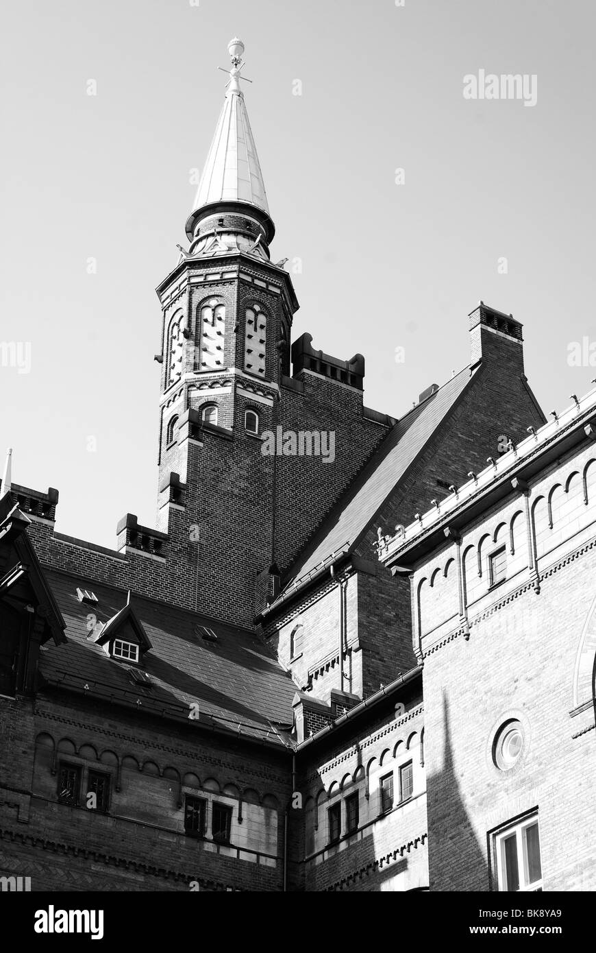 View of the building of the Radhus from side of courtyard, the City ...