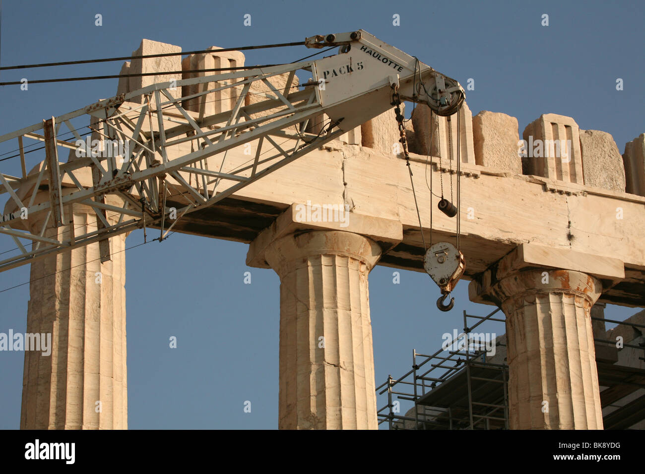 Restoration works at the Parthenon in the Acropolis of Athens in Greece Stock Photo - Alamy