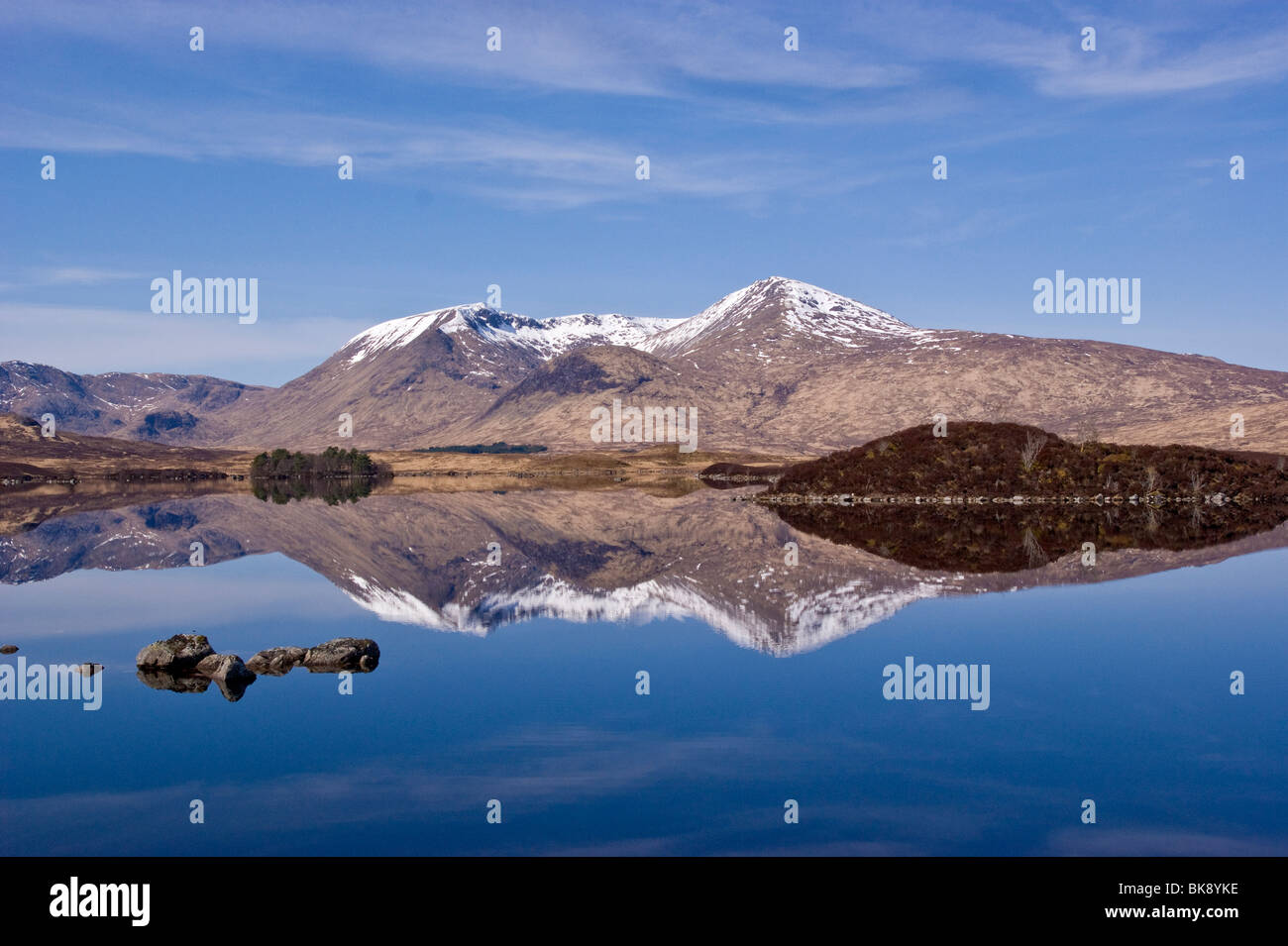 The Black Mount Rannoch Moor with Clach Leathad left and Meall a ...