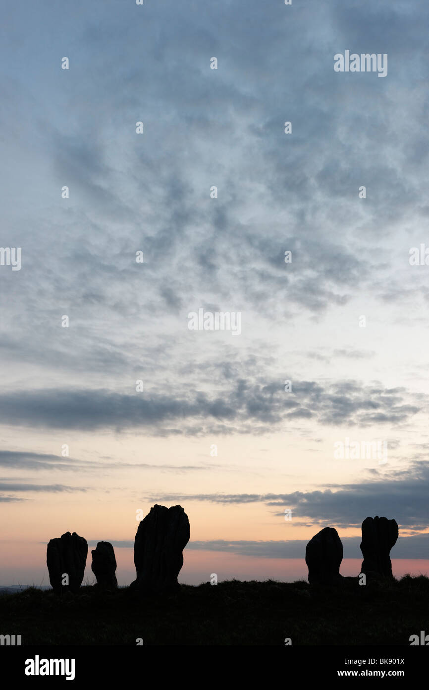 Duddo Stone Circle, Northumberland, England, UK. Also known as Duddo ...