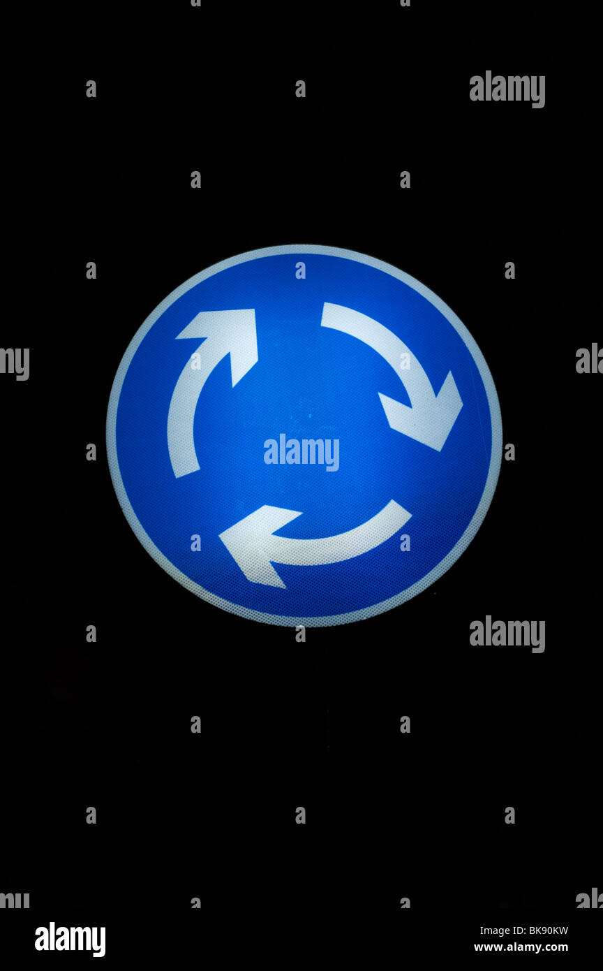 Roundabout road sign hi-res stock photography and images - Alamy